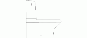 Bloques AutoCAD Gratis de inodoro visto en alzado frontal, 01