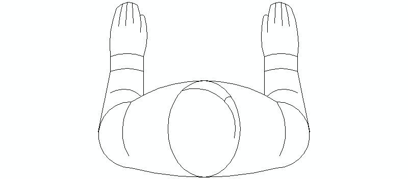 Bloque AutoCAD de personas en planta, 16
