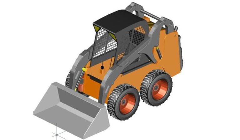 Bloques AutoCAD Gratis de 3D mini pala cargadora Bobcat S175